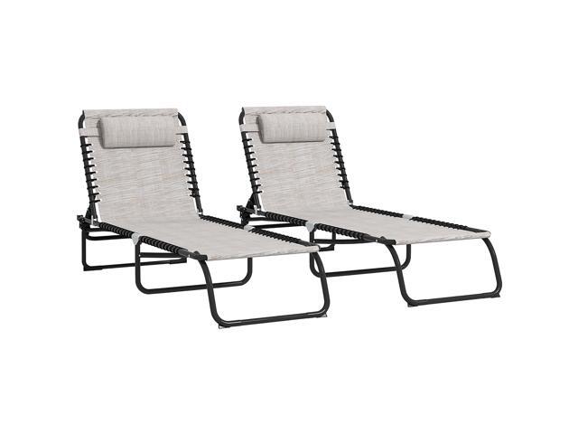 Click here for Folding Chaise Lounge Pool Chair Set of 2  Patio S... prices