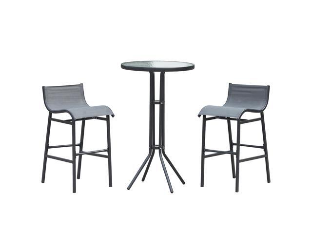Click here for 3 Piece Bar Height Outdoor Bistro Set for 2  Round... prices