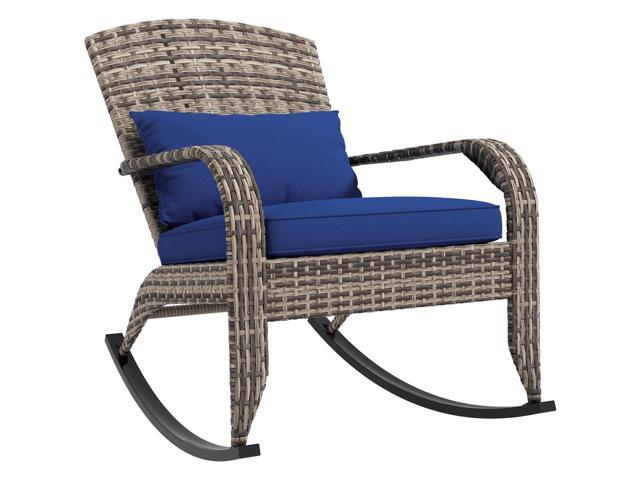 Click here for Outdoor Wicker Adirondack Rocking Chair  Patio Rat... prices