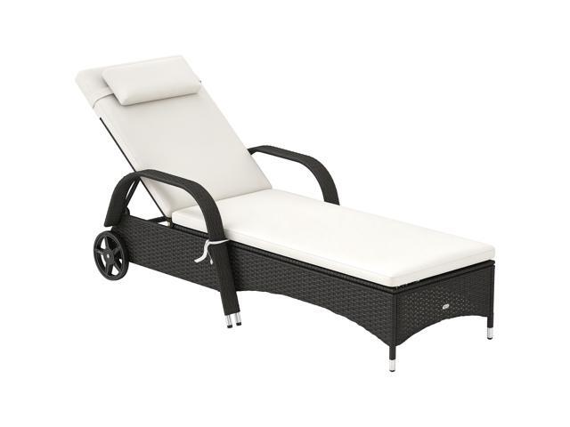 Click here for Patio Wicker Chaise Lounge  PE Rattan Outdoor Loun... prices