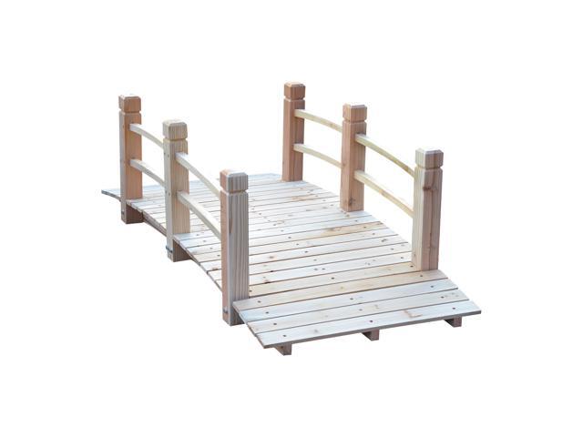 Click here for Fir Wood Garden Bridge Arc Walkway with Side Raili... prices