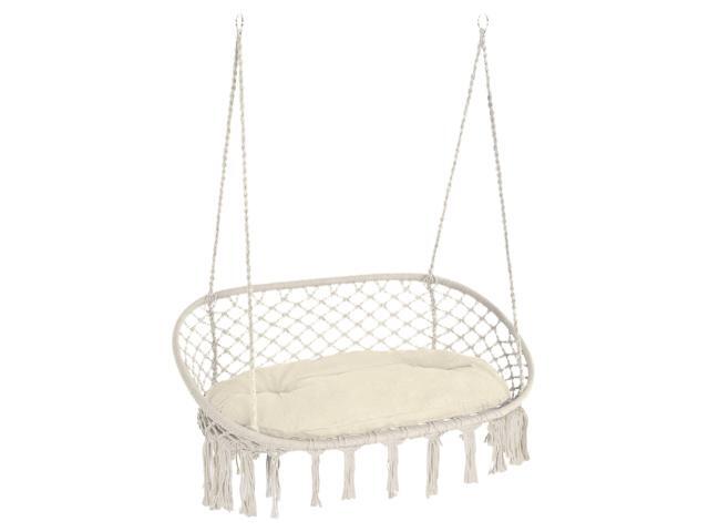Click here for 2-Person Hammock Chair Macrame Swing with Soft Cus... prices