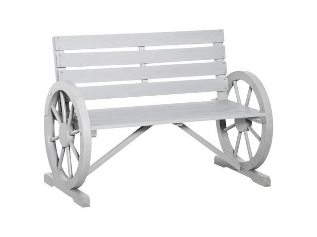 Click here for 41 Wooden Wagon Wheel Bench  Rustic Outdoor Patio... prices