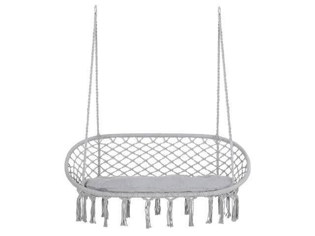 Click here for 2-Person Hammock Chair Macrame Swing with Soft Cus... prices