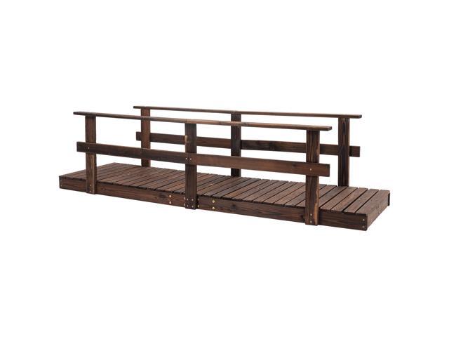 Click here for 7 Wooden Garden Bridge with Safety Rails  Backyard... prices