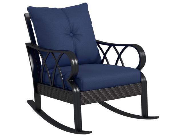 Click here for Outdoor Wicker Rocking Chair with Padded Cushions... prices