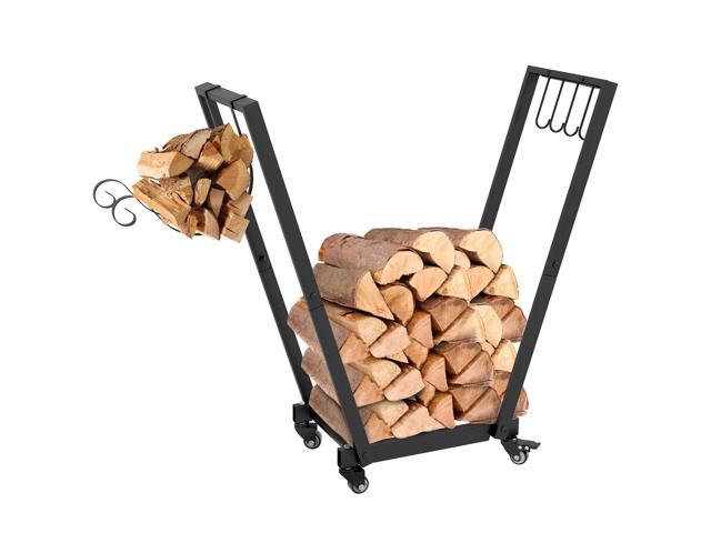 Click here for 31 Inch Firewood Rack with Swivel Casters  Metal W... prices