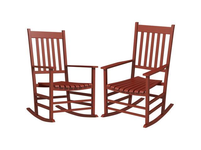 Click here for Outdoor Rocking Chair Set of 2  Patio Wooden Rocki... prices