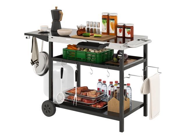 Click here for Outdoor Bar Cart Grill Table with Wheels  Stainles... prices