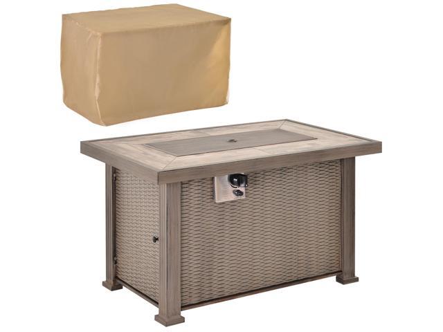 Click here for 42 Propane Fire Pit Table  50 000 BTU Wicker-effec... prices