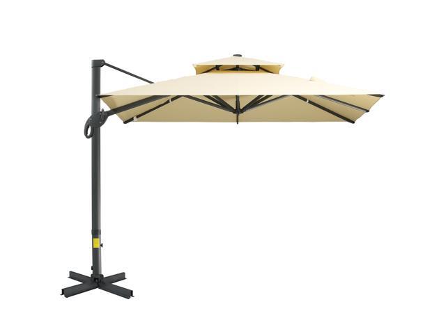 Click here for 10ft Offset Patio Umbrella  Hanging Cantilever Umb... prices