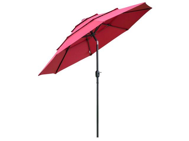 Click here for 9FT 3 Tiers Patio Umbrella Outdoor Market Umbrella... prices