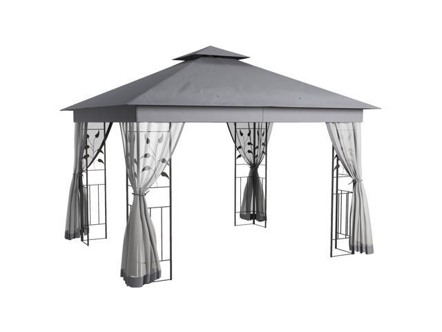 Click here for 10 x 11.5 Metal Patio Gazebo  Double Roof Outdoor... prices
