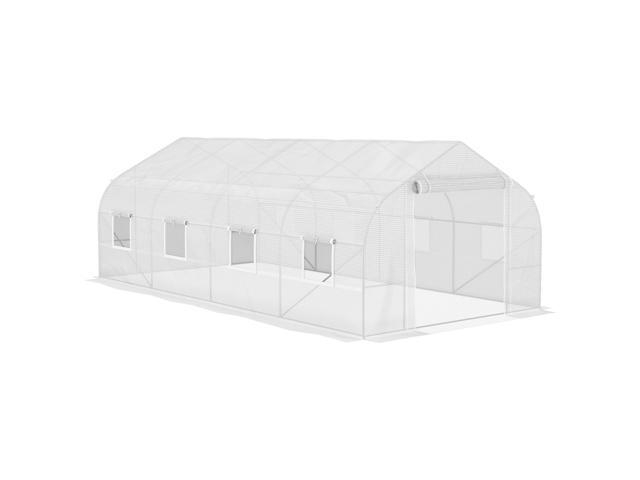 Click here for 20 x 10 x 7 Walk-in Tunnel Greenhouse with Zippere... prices