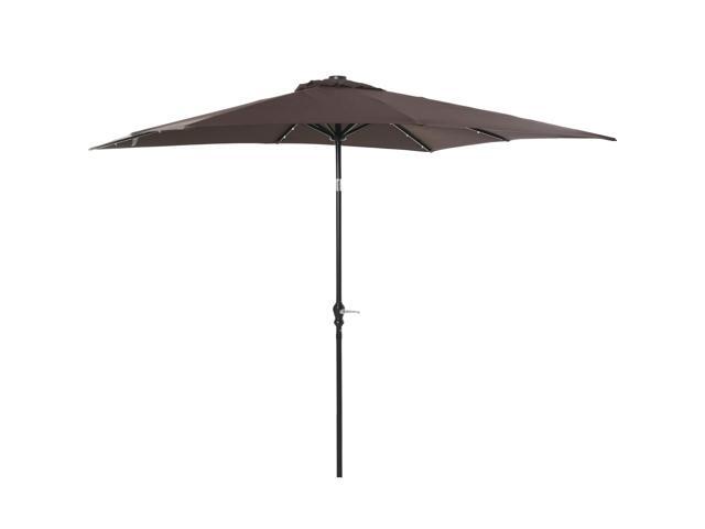Click here for 9 x 7 Solar Umbrella  LED Lighted Patio Umbrella f... prices