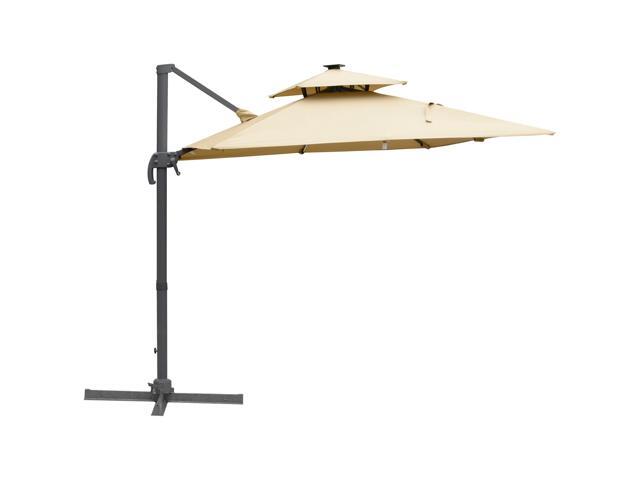 Click here for 10FT Cantilever Patio Umbrella with Solar LED Ligh... prices