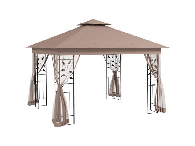 Click here for 10 x 11.5 Metal Patio Gazebo  Double Roof Outdoor... prices