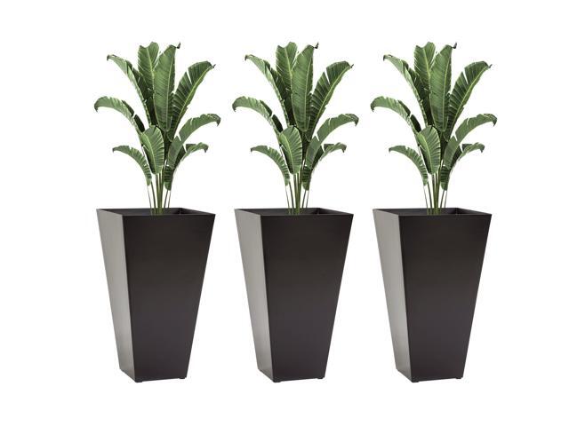 Click here for Set of 3 Tall Planters with Drainage Hole  28 Outd... prices