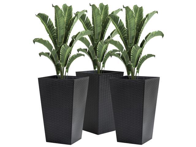 Click here for Set of 3 Tall Planters with Drainage Hole  Outdoor... prices