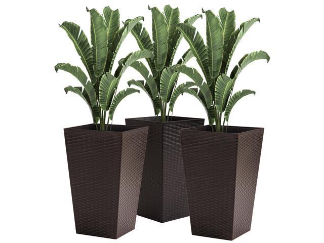 Click here for Set of 3 Tall Planters with Drainage Hole  Outdoor... prices