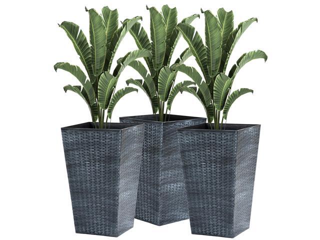 Click here for Set of 3 Tall Planters with Drainage Hole  Outdoor... prices