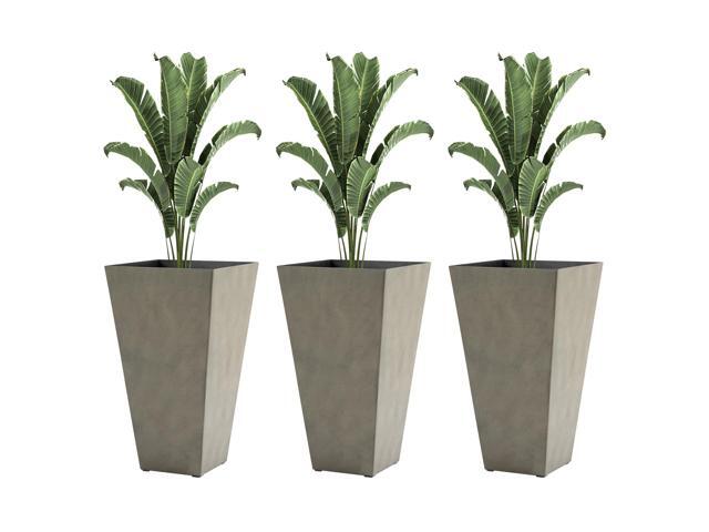 Click here for Set of 3 Tall Planters with Drainage Hole  28 Outd... prices