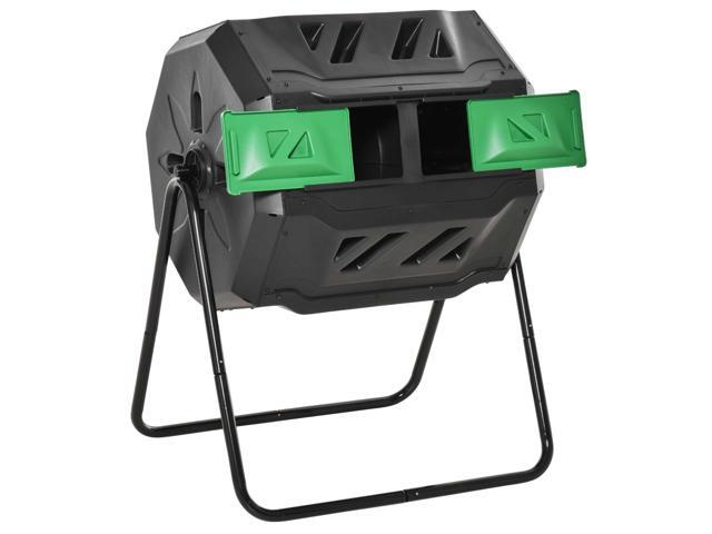 Click here for Tumbling Compost Bin Outdoor 360° Dual Chamber Rot... prices