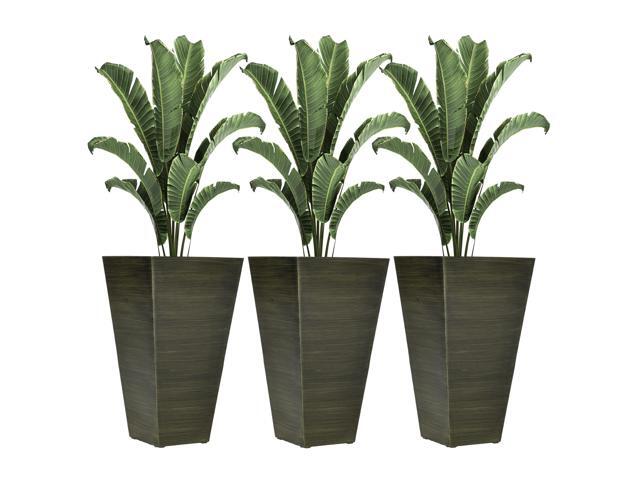 Click here for 28 Tall Outdoor Planters  Set of 3 Large Taper Pla... prices