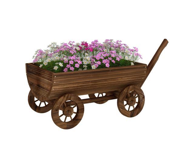 Click here for Wooden Wagon Planter Box  Mobile Garden Planter wi... prices