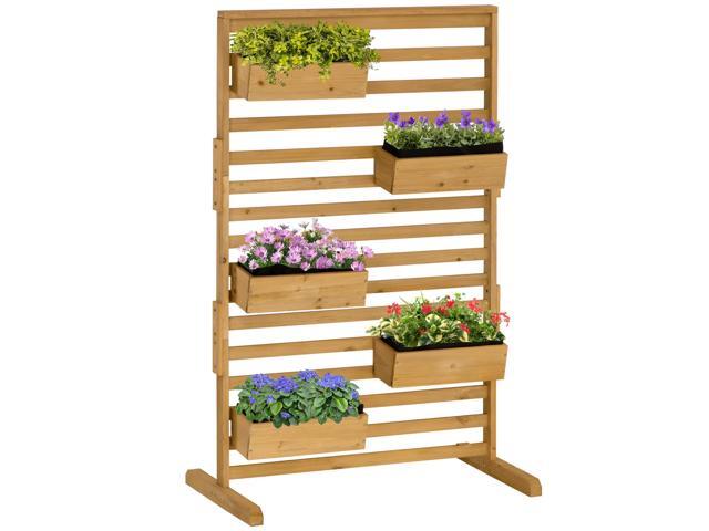 Click here for Wooden Plant Trellis Stand with 5 Hanging Planter... prices
