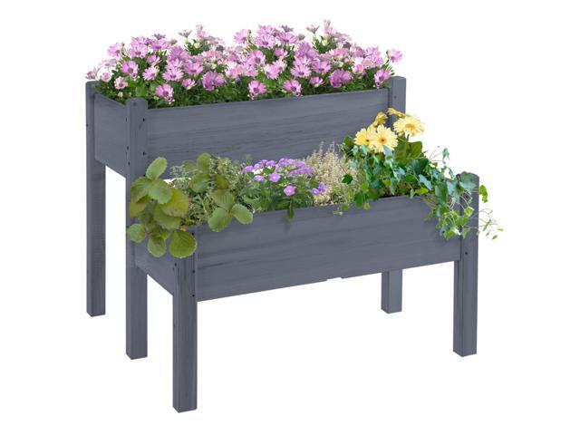 Click here for 34x34x28 Raised Garden Bed  2-Tier Elevated Wood P... prices