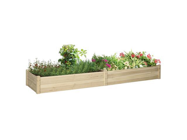 Click here for 8x2ft Wooden Raised Garden Bed Kit  Elevated Plant... prices
