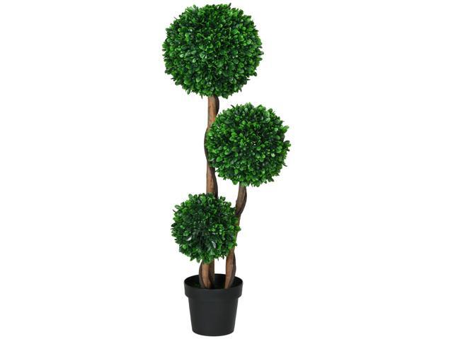 Click here for 3.5ft/43.25 Artificial 3 Ball Boxwood Topiary Tree... prices