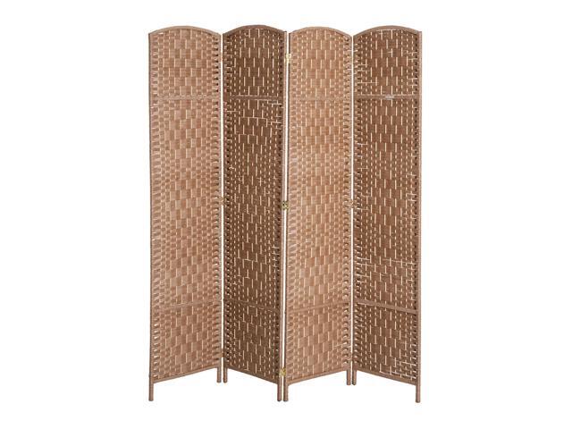Click here for 6 Tall Wicker Weave 4 Panel Room Divider Privacy S... prices