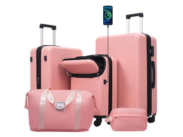 Click here for Hardside Luggage Set 5 Piece with Bags 20IN Half-o... prices