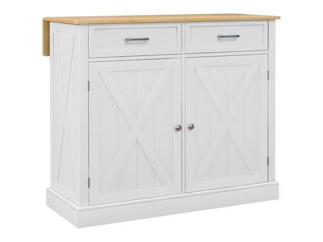 Click here for Rolling Kitchen Island with Drop Leaf Wood Breakfa... prices