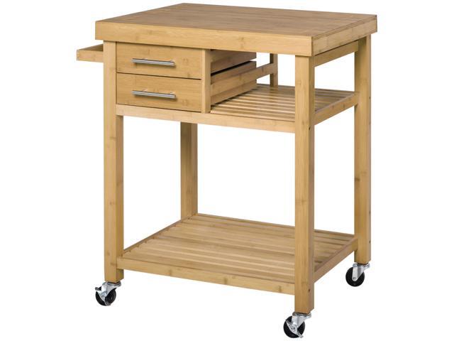 Click here for Bamboo Kitchen Island Cart on Wheels  Utility Trol... prices