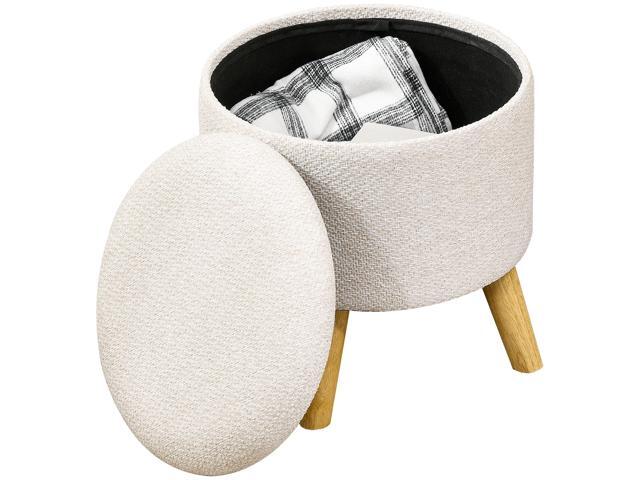 Click here for Storage Ottoman  Round Stool Chair with Cushioned... prices