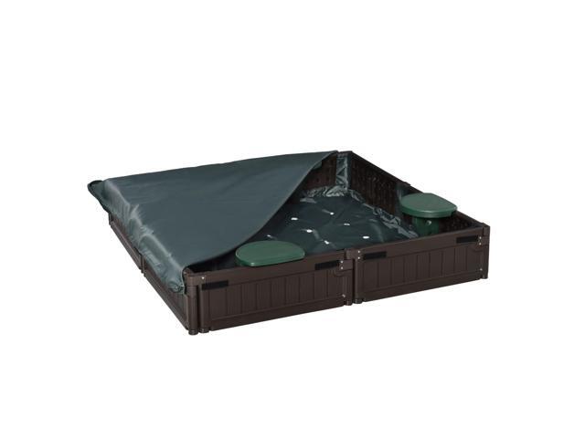 Click here for Kids Outdoor Sandbox with Cover Garden Bed  Easy A... prices