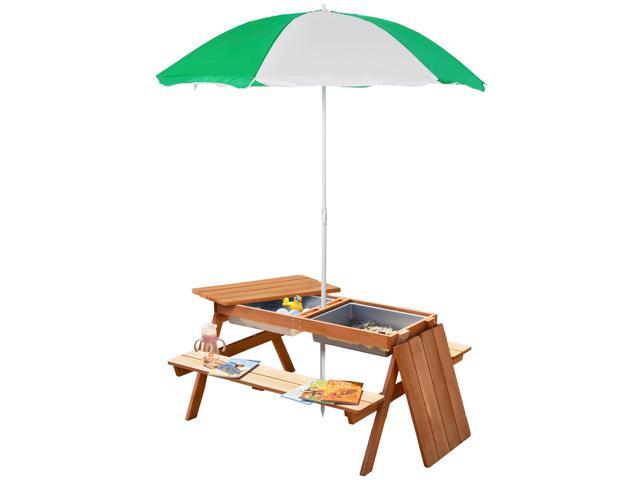 Click here for Kids Picnic Table with Umbrella and Storage Inside... prices