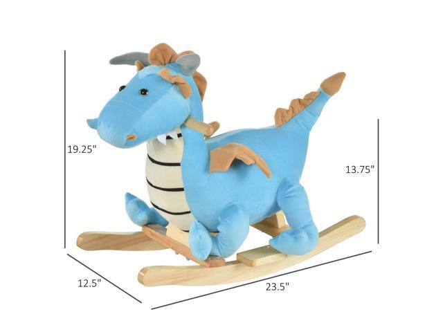 Click here for Kids Plush Ride-On Rocking Horse Toy Dinosaur Ride... prices