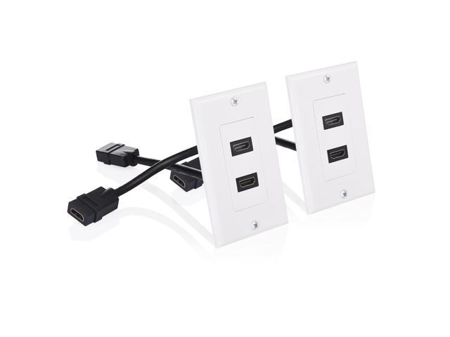 Click here for 2-Pack 2-Port HDMI Wall Plate in White (4K UHD  AR... prices