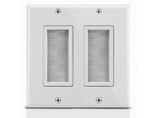 Click here for 2-Gang Wall Plate  Brush Style Opening Passthrough... prices