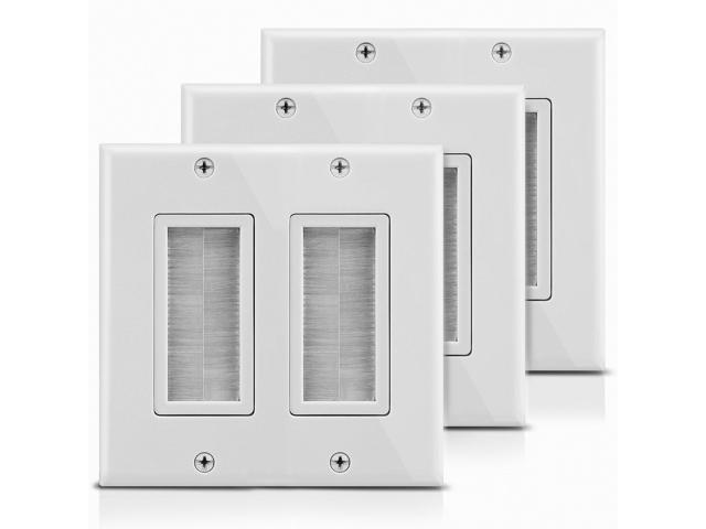 Click here for 2-Gang Wall Plate  Brush Style Opening Passthrough... prices