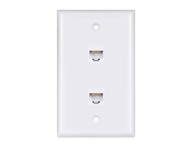 Click here for 2 Ethernet Wall Plate - 2 Port Cat6 Ethernet Cable... prices