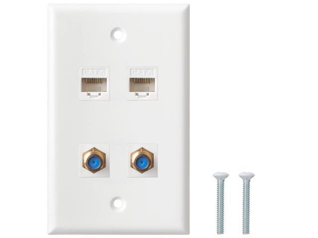 Click here for Wall Plate - Cat6 F Type Wall Plate  2 Port Cat6 K... prices