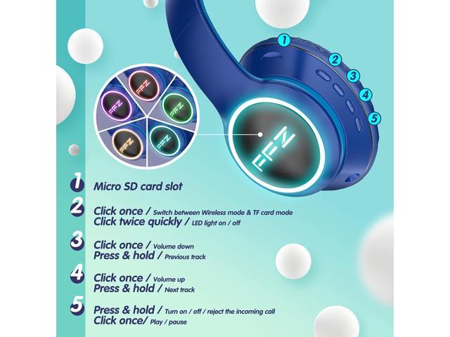 Click here for Kids Headphones Wireless  Colorful LED Lights Kids... prices