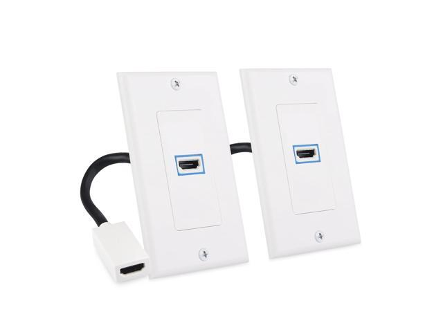 Click here for 2-Pack 1-Port 8K HDMI Wall Plate  Supports [8K@60H... prices
