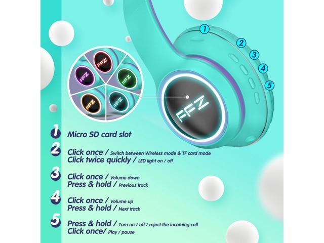 Click here for Kids Wireless Headphones  Colorful LED Lights Blue... prices