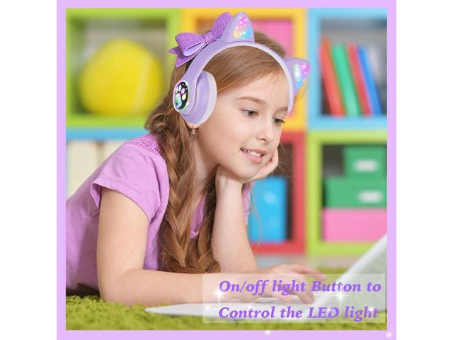 Click here for Wireless Cat Ear Headphones for Kids  LED Light Up... prices